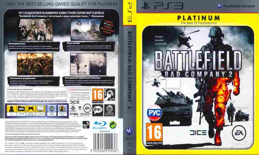 BATTLEFIELD BAD COMPANY 2 PLATINUM Sony PS3 172 47 Xbox 360 Xbox One Sony PS3 PS4 PSVita